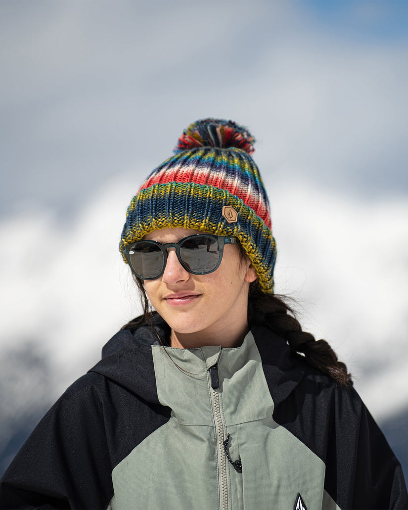 V.Co Lyra Bobble Beanie - Lichen Green - Damen - Volcom Schweiz - 2 ...